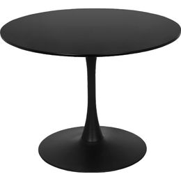 Esstisch OTTO HOME "Jahwe", schwarz, B:100cm H:75cm T:100cm, Tische, Esstisch, Gestell aus Metall, Durchmesser 100 cm