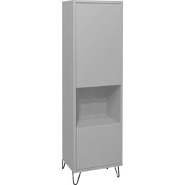 M&auml;usbacher Vitrine M&Auml;USBACHER "Bonnie", grau (kreidegrau matt lack), B:41cm H:145cm T:32cm, Schr&auml;nke, Vitrine, Vitrine mit Drahtgestell
