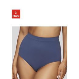 Shapingslip Petite Fleur, Damen, Gr. L (44/46), blau (marine, wei&szlig;), Microfaser, Obermaterial: 88% Polyamid, 12% Elasthan, Unterhosen, SEAMLESS im Doppelpack