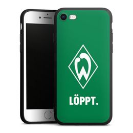 DeinDesign iPhone SE (2020) Handy Premium Silikon H&uuml;lle Handyh&uuml;lle schwarz Case Official Licensed Product Statement Sv Werder Bremen Silikon Premium Case