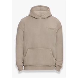 Kapuzensweatshirt DROPSIZE "Dropsize Herren Dropsize Heavy Oversize Embo Hoodie", Herren, Gr. S, simplytaupe, 70% Baumwolle, 30% Polyester, Sweatshirts