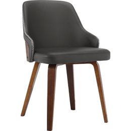 Esszimmerstuhl OTTO HOME "Bojan", braun (braun, braun, braun), B:49cm H:77cm T:54cm, Polyurethan, St&uuml;hle, Esszimmerstuhl, pflegeleichtes Kunstleder, Sitz- und R&uuml;cken gepolstert, Sitzh&ouml;he 47 cm