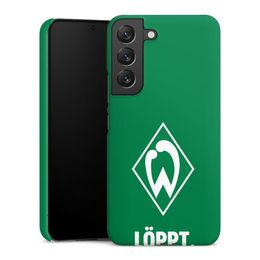 DeinDesign Galaxy S22 Handy Premium Case Smartphone Handyh&uuml;lle Schutzh&uuml;lle matt Sv Werder Bremen Statement Official Licensed Product Premium Case