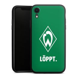 DeinDesign iPhone Xr Handy Premium Silikon H&uuml;lle Handyh&uuml;lle schwarz Case Sv Werder Bremen Statement Official Licensed Product Silikon Premium Case