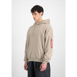Hoodie Alpha Industries "Alpha Essentials RL Hoodie", Herren, Gr. 3XL, beige (vintage sand), Obermaterial: 70% Baumwolle, 30% Polyester, normal, Sweatshirts Hoodie
