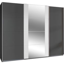 Schwebet&uuml;renschrank wimex "Bern Schiebet&uuml;renschrank", wei&szlig; (graphit, wei&szlig;, alu), B:360cm H:236cm T:64cm, Holzwerkstoff, Schr&auml;nke, Schwebet&uuml;renschrank, Schrank mit zus&auml;tzlicher Innenausstattung, Garderobe