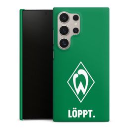 DeinDesign Galaxy S24 Ultra Handy Premium Case Smartphone Handyh&uuml;lle Schutzh&uuml;lle matt Sv Werder Bremen Statement Official Licensed Product Premium Case