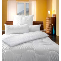 Microfaserbettdecke KBT BETTWAREN "Body Soft Steppdecke", wei&szlig;, B:155cm L:220cm, Bezug: 52% Polyester, 48% Baumwolle, Bettdecken, Microfaserbettdecke
