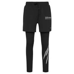 Jogginghose Plein Sport "Jogginghose", Herren, Gr. M, US-Gr&ouml;&szlig;en, schwarz (02, schwarz), Obermaterial: 89% Polyamid, 11% Elasthan. Futter: 83% Polyester, 17% Elasthan, Hosen Jogginghose