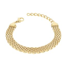 Armband Amor "Schmuck Geschenk", gelbgoldfarben, Armb&auml;nder, Damen, 20cm, Edelstahl, Armband