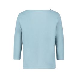 BETTY & CO 3/4-Arm-Shirt BETTY & CO "Damen mit 3/4 Arm", Damen, Gr. XL, blau (hellblau), Obermaterial: 64% Viskose, 31% Polyester, 5% Elasthan, gerade normal, eckiger Ausschnitt, Shirts 3/4-Arm-Shirt