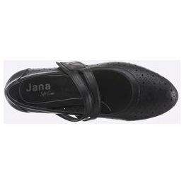 Pumps Jana, Damen, Gr. 37, schwarz, Lederimitat, Schuhe Spangenpumps