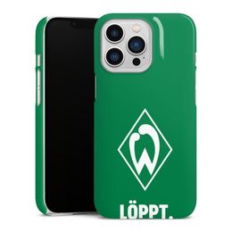 DeinDesign iPhone 13 Pro Handy Premium Case Smartphone Handyh&uuml;lle Schutzh&uuml;lle gl&auml;nzend Sv Werder Bremen Statement Official Licensed Product Premium Case