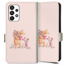 DeinDesign Galaxy A53 5G Handy Klapph&uuml;lle Handyh&uuml;lle aus Kunst Leder wei&szlig; Flip Case Winnie The Pooh Piglet Official Licensed Product Disney Sideflip mit Lasche