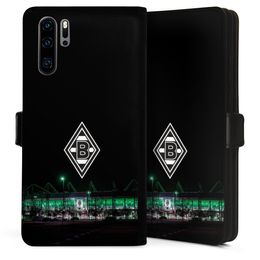 DeinDesign Huawei P30 Pro Handy Klapph&uuml;lle Handyh&uuml;lle aus Kunst Leder schwarz Flip Case Borussia M&ouml;nchengladbach Official Licensed Product Stadium Sideflip mit 