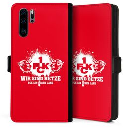 DeinDesign Huawei P30 Pro Handy Klapph&uuml;lle Handyh&uuml;lle aus Kunst Leder schwarz Flip Case 1. Fc Kaiserslautern Spruch Official Licensed Product Sideflip mit langer