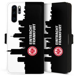 DeinDesign Huawei P30 Pro Handy Klapph&uuml;lle Handyh&uuml;lle aus Kunst Leder schwarz Flip Case Eintracht Frankfurt Sge Official Licensed Product Sideflip mit langer 