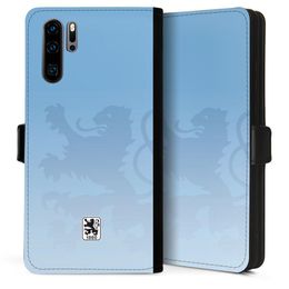DeinDesign Huawei P30 Pro Handy Klapph&uuml;lle Handyh&uuml;lle aus Kunst Leder schwarz Flip Case Official Licensed Product Logo Tsv 1860 M&uuml;nchen Sideflip mit langer 