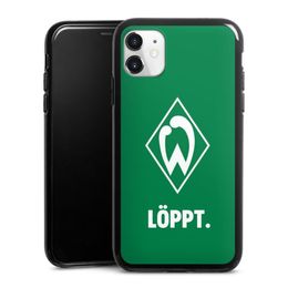 DeinDesign iPhone 11 Handy Silikon H&uuml;lle Case schwarz Handyh&uuml;lle Sv Werder Bremen Statement Official Licensed Product