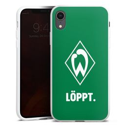 DeinDesign iPhone Xr Handy Silikon H&uuml;lle Case wei&szlig; Handyh&uuml;lle Sv Werder Bremen Statement Official Licensed Product Silikon Case