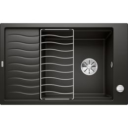 Granitsp&uuml;le Blanco "ELON XL 6 S", schwarz, B:50cm H:19cm T:78cm, Verbundwerkstoff, K&uuml;chensp&uuml;len, erh&auml;ltlich in mehreren Farben, inklusive gratis Edelstahl-Tropfgitter