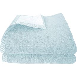Handt&uuml;cher Dyckhoff "Pure Natural Uni", blau, B:50cm L:100cm, Frottier, Baumwolle, Handt&uuml;cher, BIO Baumwolle, GOTS