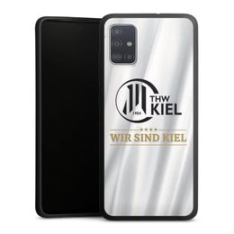 DeinDesign Galaxy A51 Handy Premium Silikon H&uuml;lle Handyh&uuml;lle schwarz Case Official Licensed Product Thw Kiel Handball Silikon Premium Case