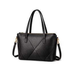 Schultertasche "Alexia", Damen, Gr. B/H/T: 40cm x 26cm x 13cm onesize, schwarz, Leder, Collezione Alessandro, Taschen Schultertasche, elegante Ledertasche, Made in Italy