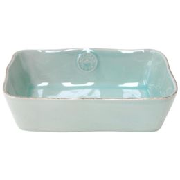 Costa Nova Auflaufform Nova, T&uuml;rkis, Keramik, rechteckig, 19x7x26 cm, Handmade in Europe, backofengeeignet, mikrowellengeeignet, Kochen, Auflaufformen