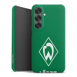 DeinDesign Galaxy S25 Handy Premium Case Smartphone Handyh&uuml;lle Schutzh&uuml;lle matt Sv Werder Bremen Statement Official Licensed Product Premium Case