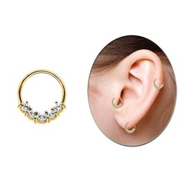 Adelia&acute;s Nasenpiercing ADELIA&acute;S "Piercing - Nasenpiercing 316L Stahl Stein", gold, Piercings, Damen, mit Stein, &Oslash; 7 mm, 316L Stahl