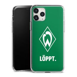DeinDesign iPhone 11 Pro Max Handy Silikon H&uuml;lle Case transparent Handyh&uuml;lle Sv Werder Bremen Statement Official Licensed Product Silikon Case