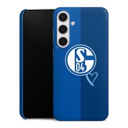 DeinDesign Galaxy S24+ Handy Premium Case Smartphone Handyh&uuml;lle Schutzh&uuml;lle gl&auml;nzend Heart Schalke 04 Fc Schalke 04 Premium Case