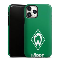DeinDesign iPhone 11 Pro Handy Panzer Handyh&uuml;lle robuste Outdoor H&uuml;lle Schutzh&uuml;lle gl&auml;nzend Sv Werder Bremen Official Licensed Product Statement Tough Case
