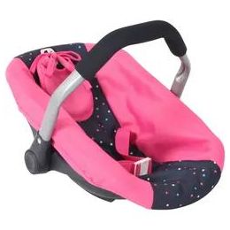 Bayer Chic 2000 Puppen Autositz CHIC2000 "f&uuml;r Puppen bis Gr&ouml;&szlig;e 50 cm", blau (konfetti pink), Puppenausstattungen, KinderB:31cm H:32cm T:45cm, Kunststoff, Polyester, Stahl, B:31cm H:32cm T:45cm