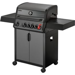 Gasgrill Enders "Hyde 4 SIKR Turbo", schwarz (schwarz, grau), B:135cm H:118cm T:56cm, Grills, erreicht turboschnell extrahohe Temperaturen f&uuml;r scharfes Anbraten​
