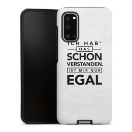 DeinDesign Galaxy S20 Handy Panzer Handyh&uuml;lle robuste Outdoor H&uuml;lle Schutzh&uuml;lle matt Spruch Sayings Statement Tough Case