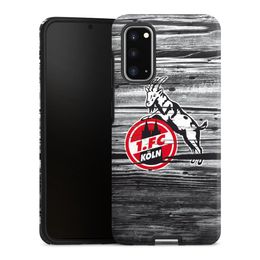 DeinDesign Galaxy S20 Handy Panzer Handyh&uuml;lle robuste Outdoor H&uuml;lle Schutzh&uuml;lle matt 1. Fc K&ouml;ln Wooden Look Official Licensed Product Tough Case