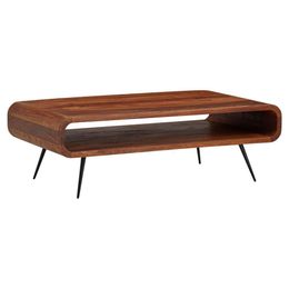 Mid.you Couchtisch, Sheesham, Holz, Sheesham, massiv, rechteckig, konisch, 55x30x90 cm, Stauraum, offenes Fach, einfacher Aufbau, Wohnzimmer, Wohnzimmertische, Couchtische, Couchtische mit Stauraum