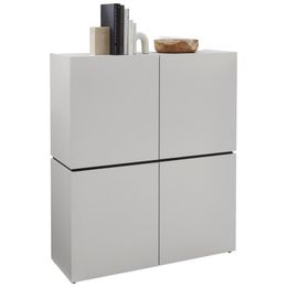 Voleo Highboard, Kaschmir, Kunststoff, 4 F&auml;cher, 115x135x40 cm, Beim&ouml;bel erh&auml;ltlich, stehend, Wohnzimmer, Kommoden & Sideboards, Highboards