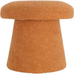 Hocker, Braun, Kunststoff, rund, 43x38x43 cm, Wohnzimmer, Hocker, Sitzhocker