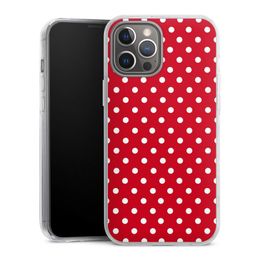 DeinDesign iPhone 12 Pro Max Handy Case Handyh&uuml;lle transparent H&uuml;lle Retro Polka Dots Points Hard Case