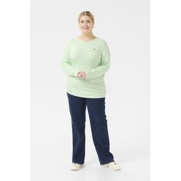Kaffe Langarm-Shirt Regular fit white green