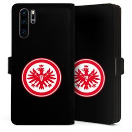 DeinDesign Huawei P30 Pro Handy Klapph&uuml;lle Handyh&uuml;lle aus Kunst Leder schwarz Flip Case Sge Eintracht Frankfurt Eagle Sideflip mit langer Lasche