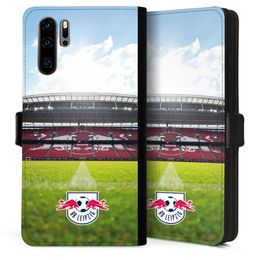 DeinDesign Huawei P30 Pro Handy Klapph&uuml;lle Handyh&uuml;lle aus Kunst Leder schwarz Flip Case Stadium Rb Leipzig Official Licensed Product Sideflip mit langer Lasche