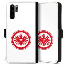 DeinDesign Huawei P30 Pro Handy Klapph&uuml;lle Handyh&uuml;lle aus Kunst Leder schwarz Flip Case Official Licensed Product Sge Eintracht Frankfurt Sideflip mit langer 