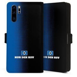 DeinDesign Huawei P30 Pro Handy Klapph&uuml;lle Handyh&uuml;lle aus Kunst Leder schwarz Flip Case Logo Official Licensed Product Hsv Sideflip mit langer Lasche