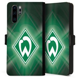 DeinDesign Huawei P30 Pro Handy Klapph&uuml;lle Handyh&uuml;lle aus Kunst Leder schwarz Flip Case Sv Werder Bremen Coat Of Arms Official Licensed Product Sideflip mit 