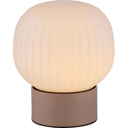 JUST LIGHT LED Tischleuchte "NAMI", sand, 1, &Oslash; 15cm H: 17cm, 1 Stk., Leuchten, dimmbar &uuml;ber Touchdimmer, Memory nach Trennung vom Netz, LED Tischleuchte
