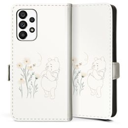 DeinDesign Galaxy A53 5G Handy Klapph&uuml;lle Handyh&uuml;lle aus Kunst Leder wei&szlig; Flip Case Disney Winnie The Pooh Bee Sideflip mit Lasche
